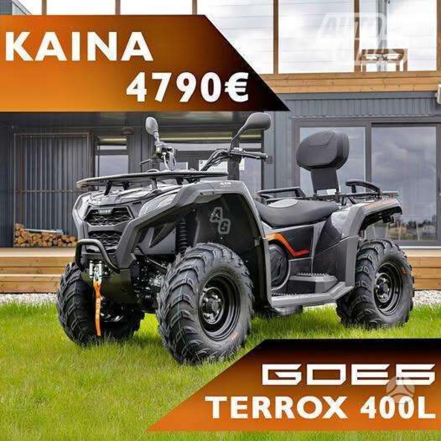 Black Goes Terrox 400L 2025 in Vilnius, with an engine capacity of 0.40 L and mileage of 0 thousand km for 4790 €, photo 4 on AUTOMOTO.COM.LV