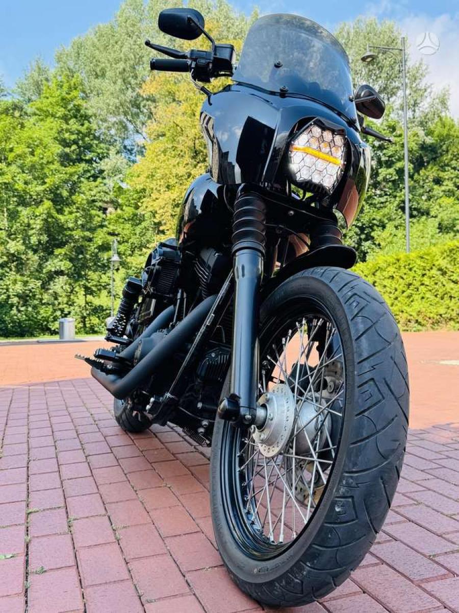 Melns Harley-Davidson Dyna Street Bob 2016 Viļņa, ar dzinēja tilpumu 1.69 L un nobraukumu 47 tūkst. km par 8950 €, foto 1 vietnē AUTOMOTO.COM.LV
