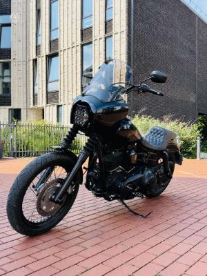 Melns Harley-Davidson Dyna Street Bob 2016 Viļņa, ar dzinēja tilpumu 1.69 L un nobraukumu 47 tūkst. km par 8950 €, foto 8 vietnē AUTOMOTO.COM.LV