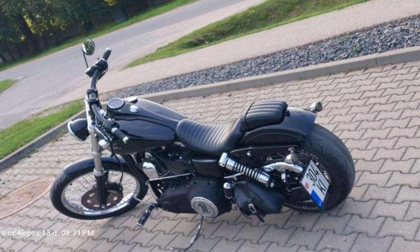Pelēks Harley-Davidson Dyna Street Bob 2016 Viļņa, ar dzinēja tilpumu 1.69 L un nobraukumu 37 tūkst. km par 8500 €, foto 2 vietnē AUTOMOTO.COM.LV