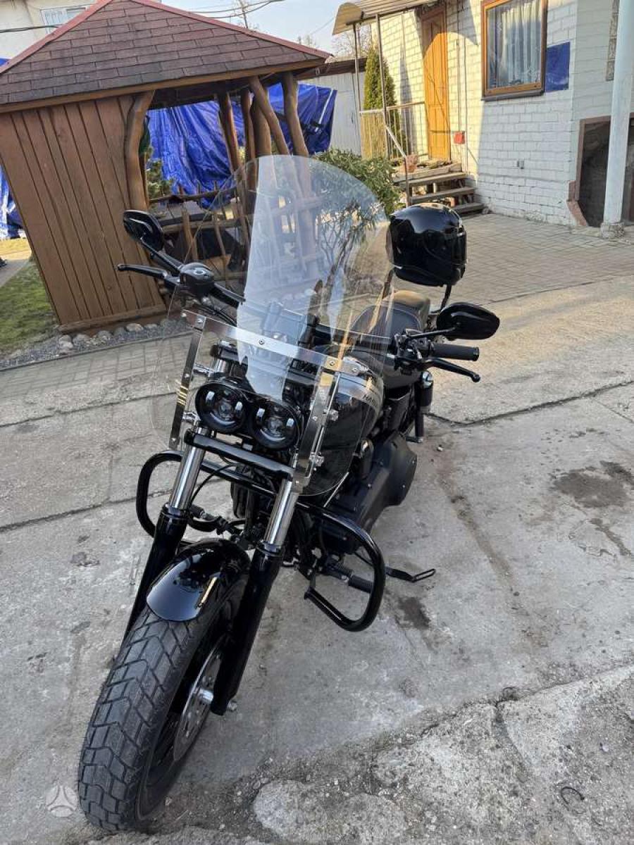 Black Harley-Davidson Fat Bob 2016 in Kaunas, with an engine capacity of 1.70 L and mileage of 11 thousand km for 9200 €, photo 9 on AUTOMOTO.COM.LV