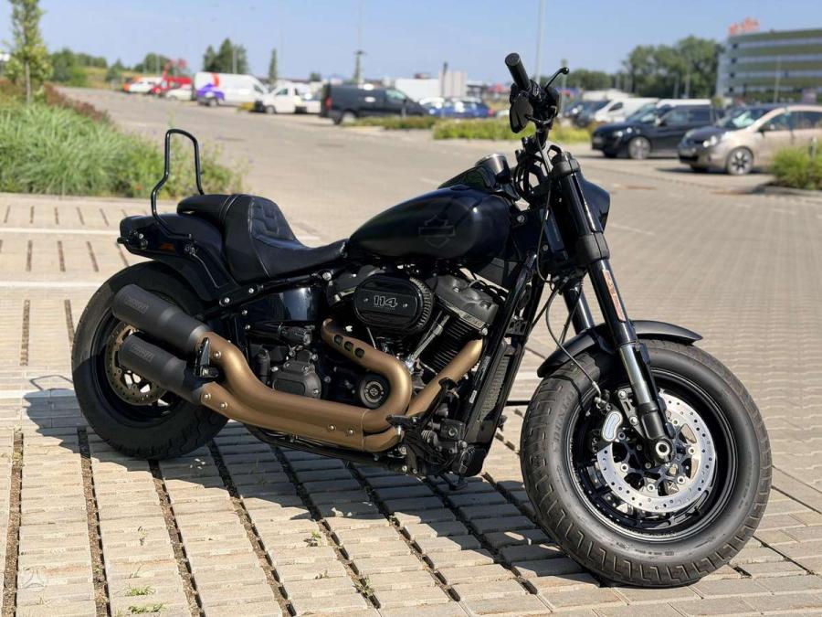 Melns Harley-Davidson Fat Bob 2021 Viļņa, ar dzinēja tilpumu 1.87 L un nobraukumu 15 tūkst. km par 13300 €, foto 6 vietnē AUTOMOTO.COM.LV