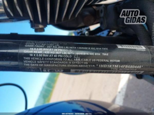 Zils Harley-Davidson FLTR Klaipėda, ar dzinēja tilpumu 0.00 L un nobraukumu 0 tūkst. km par 8500 €, foto 11 vietnē AUTOMOTO.COM.LV