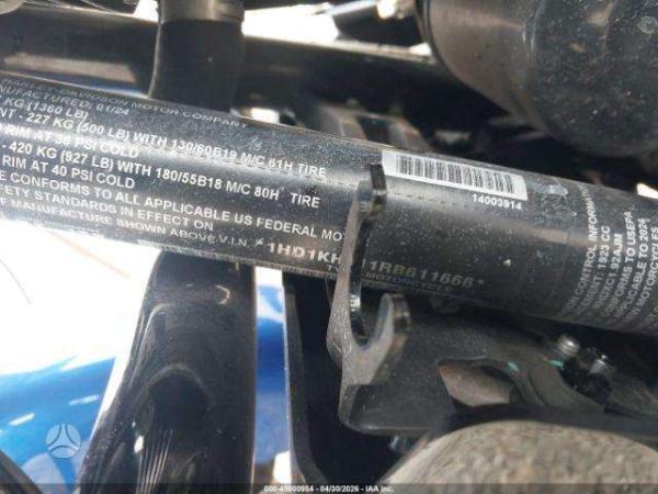 Zils Harley-Davidson FLTR 2024 Klaipėda, ar dzinēja tilpumu 1.92 L un nobraukumu 22 tūkst. km par 12000 €, foto 10 vietnē AUTOMOTO.COM.LV