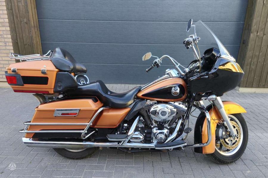Oranžs Harley-Davidson Road Glide 2008 Viļņa, ar dzinēja tilpumu 1.57 L un nobraukumu 108 tūkst. km par 7100 €, foto 25 vietnē AUTOMOTO.COM.LV