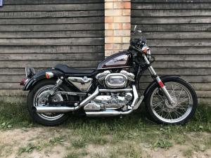Black Harley-Davidson Sportster 1986 in Riga, with an engine capacity of 0.88 L and mileage of 97 thousand km for 4200 €, photo 15 on AUTOMOTO.COM.LV