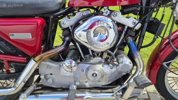 Red Harley-Davidson Sportster 1979 in Kaunas, with an engine capacity of 1.00 L and mileage of 1000 thousand km for 6750 €, photo 2 on AUTOMOTO.COM.LV