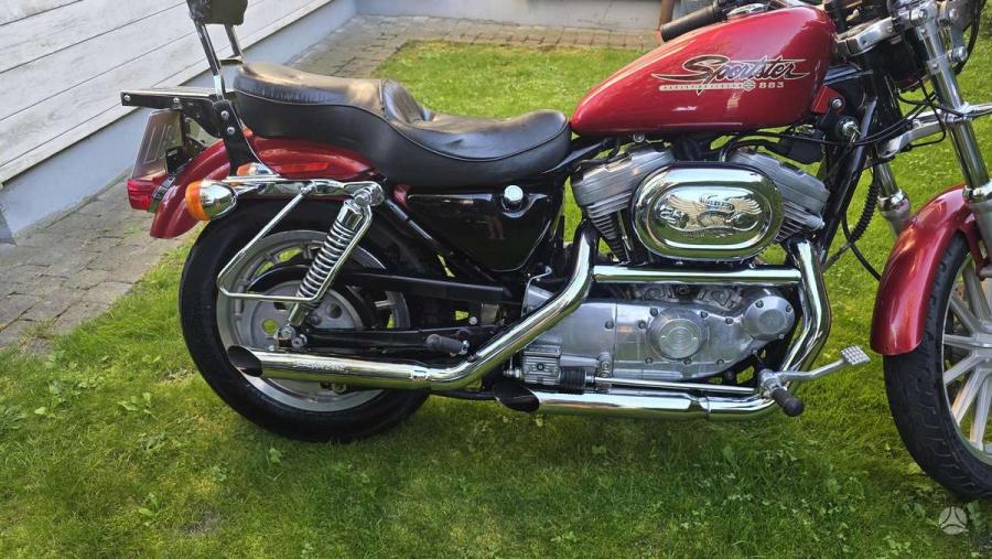 Red Harley-Davidson Sportster 1997 in Kaunas, with an engine capacity of 0.88 L and mileage of 64 thousand km for 3900 €, photo 6 on AUTOMOTO.COM.LV