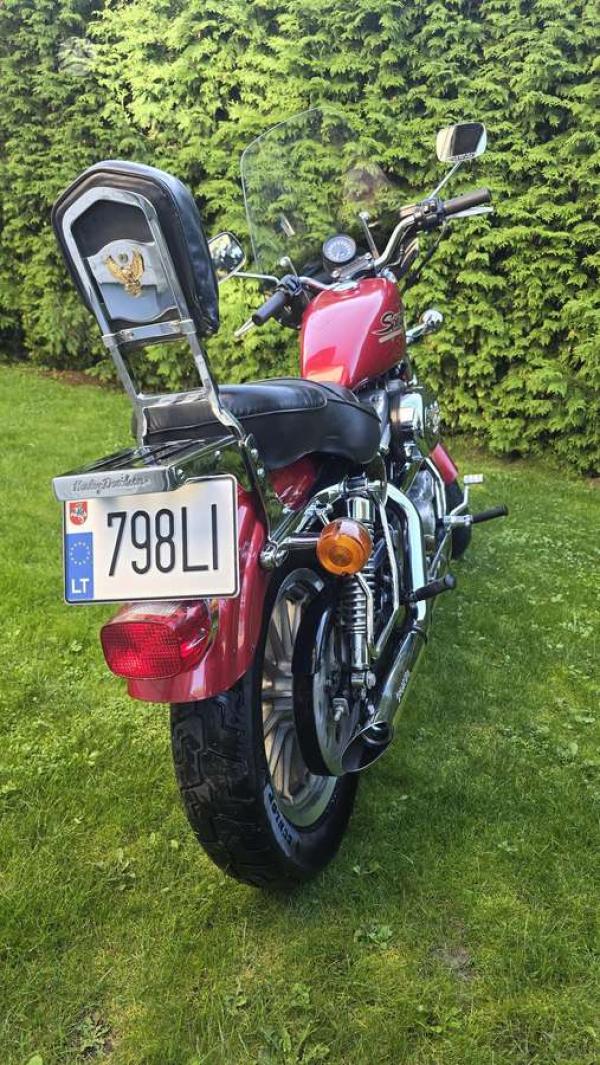 Red Harley-Davidson Sportster 1997 in Kaunas, with an engine capacity of 0.88 L and mileage of 64 thousand km for 3900 €, photo 9 on AUTOMOTO.COM.LV