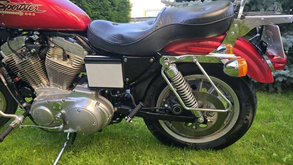 Red Harley-Davidson Sportster 1997 in Kaunas, with an engine capacity of 0.88 L and mileage of 64 thousand km for 3900 €, photo 11 on AUTOMOTO.COM.LV