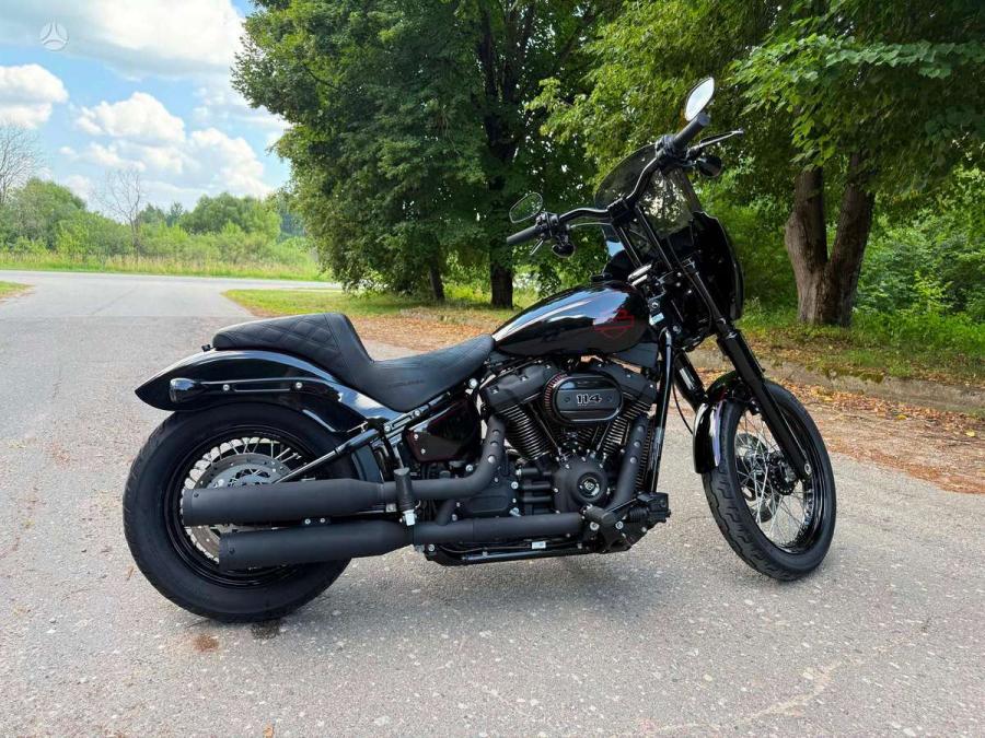 Melns Harley-Davidson Street Bob FXBB 2021 Tauragė, ar dzinēja tilpumu 1.87 L un nobraukumu 12 tūkst. km par 12700 €, foto 6 vietnē AUTOMOTO.COM.LV
