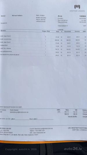 Серый Хонда Аккорд 2009 в Таллин, объемом двигателя 2.20 л и пробегом 337 тыс. км за 4999 €, фото 28 на AUTOMOTO.COM.LV