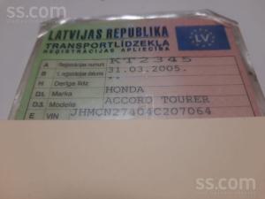 Хонда Аккорд 2005 в Даугавпилс, объемом двигателя 2.20 л и пробегом 445 тыс. км за 550 €, фото 8 на AUTOMOTO.COM.LV