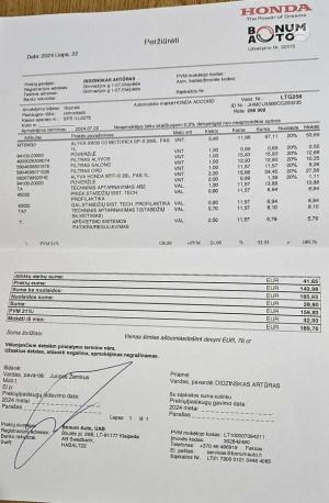Белый Хонда Аккорд 2013 в Биржай, объемом двигателя 2.20 л и пробегом 291 тыс. км за 6500 €, фото 32 на AUTOMOTO.COM.LV