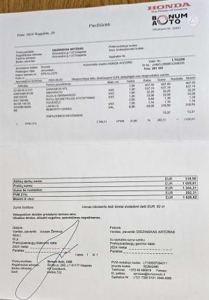 Белый Хонда Аккорд 2013 в Биржай, объемом двигателя 2.20 л и пробегом 291 тыс. км за 6500 €, фото 35 на AUTOMOTO.COM.LV
