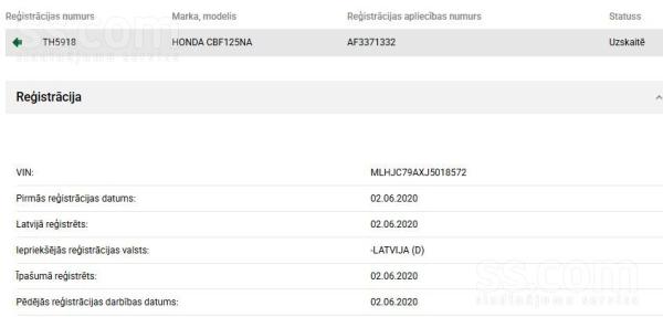 Honda CB 125R 2020 Rīga, ar dzinēja tilpumu 0.13 L un nobraukumu 0 tūkst. km par 4000 €, foto 9 vietnē AUTOMOTO.COM.LV