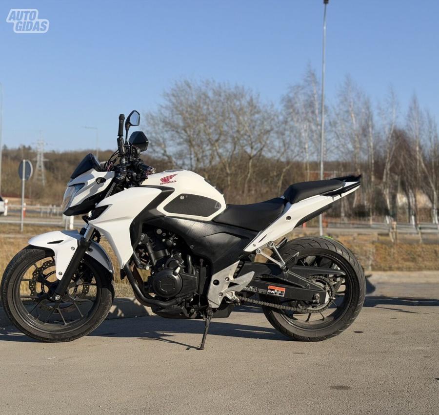 Balts Honda CB 500F 2013 Alīta, ar dzinēja tilpumu 0.50 L un nobraukumu 52 tūkst. km par 3200 €, foto 1 vietnē AUTOMOTO.COM.LV