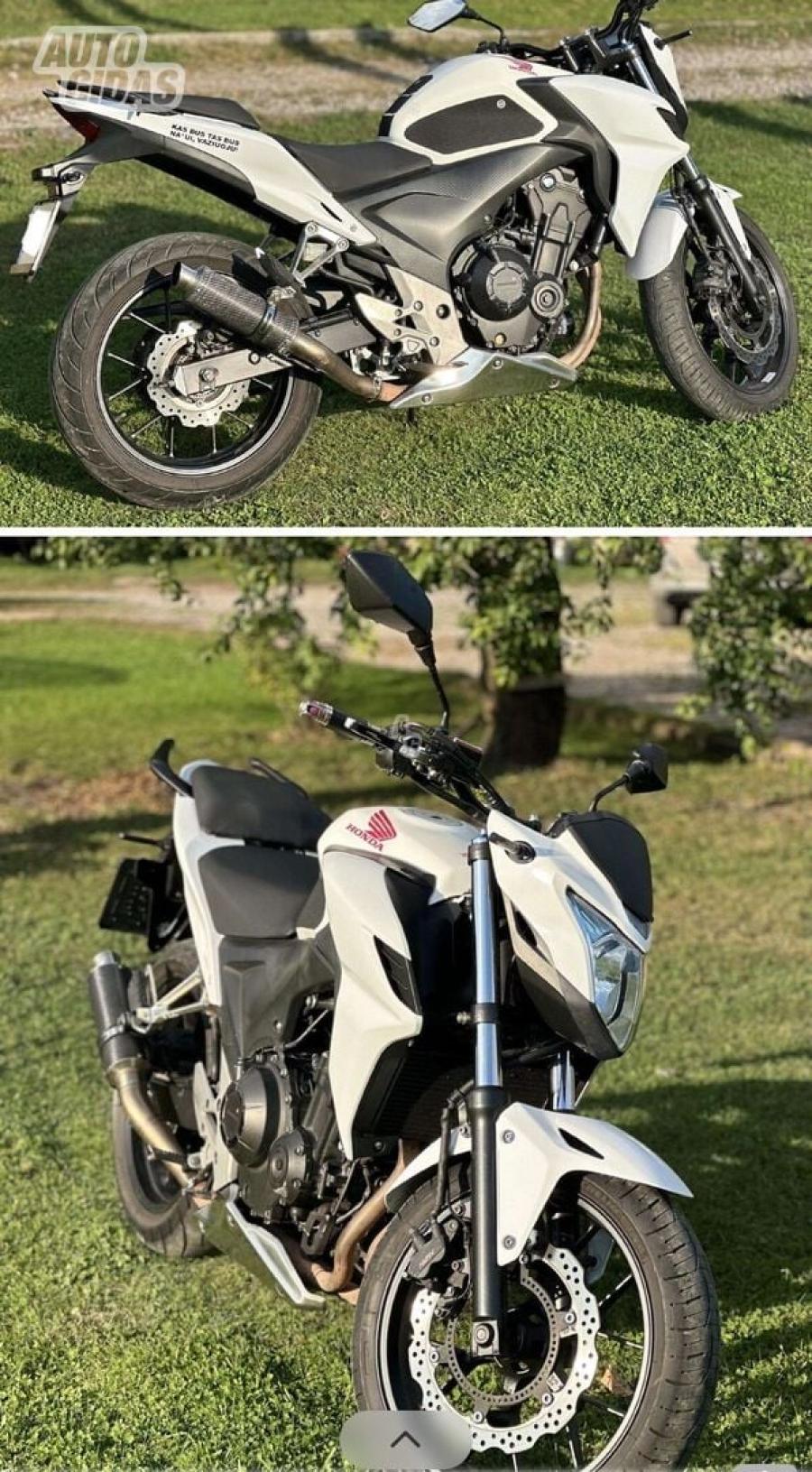 Balts Honda CB 500F 2013 Alīta, ar dzinēja tilpumu 0.50 L un nobraukumu 52 tūkst. km par 3200 €, foto 4 vietnē AUTOMOTO.COM.LV