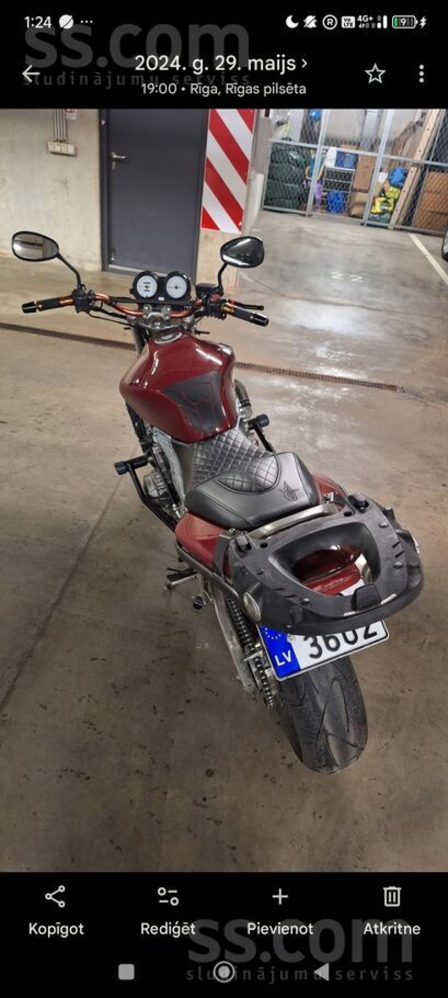 Хонда CB 600F 2000 в Рига, объемом двигателя 0.60 л и пробегом 0 тыс. км за 1100 €, фото 3 на AUTOMOTO.COM.LV