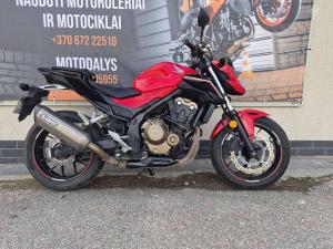 Red Honda CB 2017 in Panevezys, with an engine capacity of 0.50 L and mileage of 34 thousand km for 3350 €, photo 4 on AUTOMOTO.COM.LV