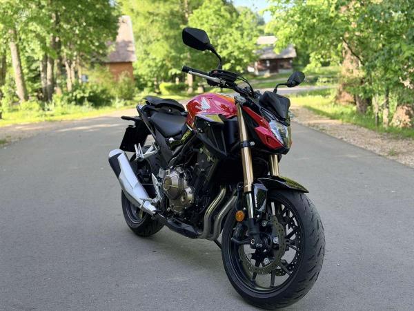 Red Honda CBF 2023 in Utena, with an engine capacity of 0.47 L and mileage of 1 thousand km for 5500 €, photo 3 on AUTOMOTO.COM.LV
