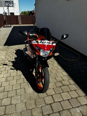 Orange Honda Cbr 2012 in Kaunas, with an engine capacity of 0.13 L and mileage of 24 thousand km for 1970 €, photo 5 on AUTOMOTO.COM.LV