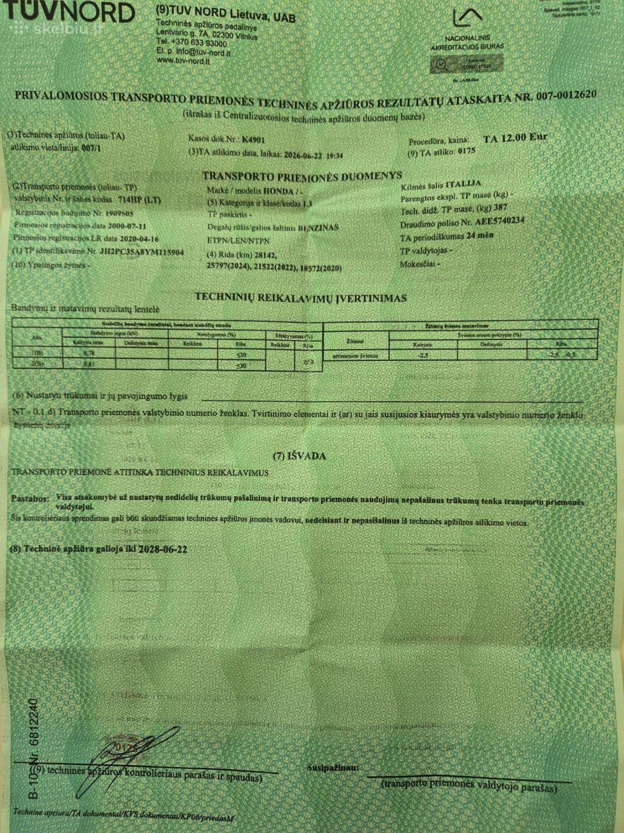 Желтый Хонда Cbr 2000 в Вильнюс, объемом двигателя 0.60 л и пробегом 28 тыс. км за 2500 €, фото 3 на AUTOMOTO.COM.LV