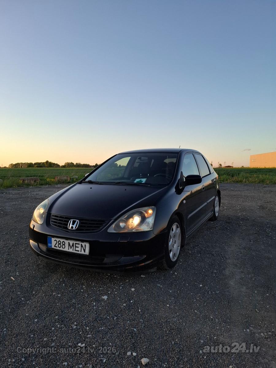 Black Honda Civic 2004 in Tallinn, with an engine capacity of 1.60 L and mileage of 184 thousand km for 500 €, photo 1 on AUTOMOTO.COM.LV