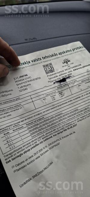 Черный Хонда Цивик 2006 в Даугавпилс, объемом двигателя 2.20 л и пробегом 322 тыс. км за 1600 €, фото 11 на AUTOMOTO.COM.LV
