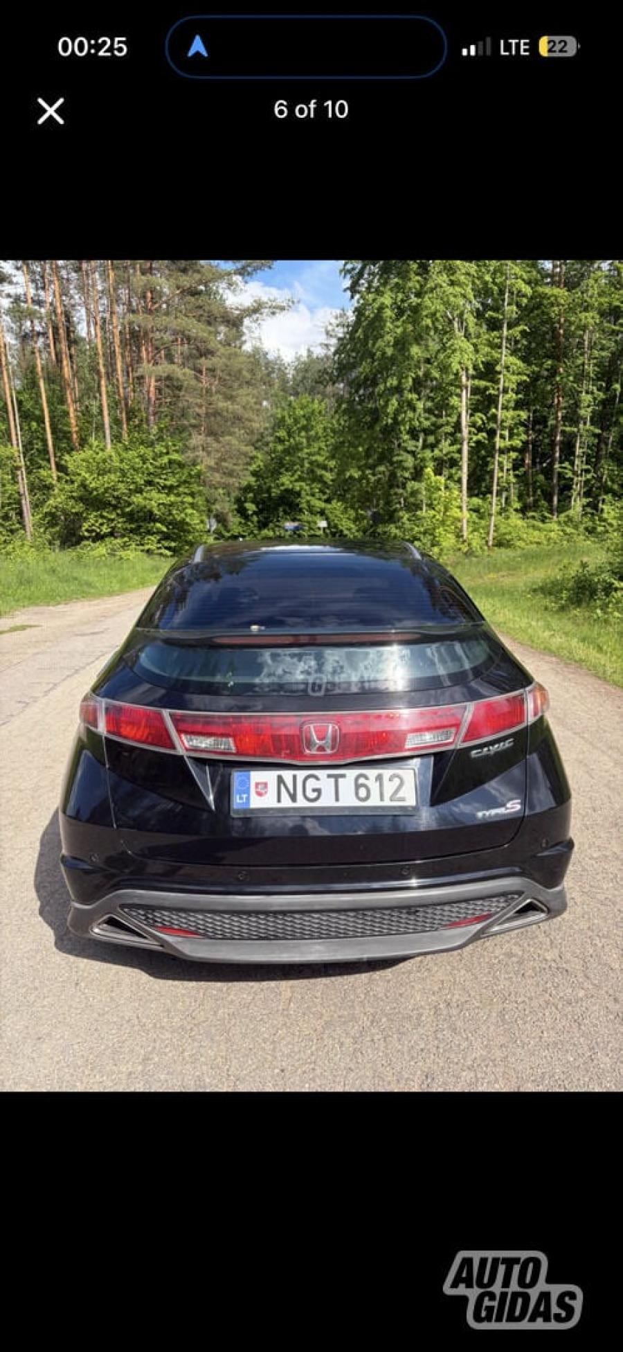 Black Honda Civic 2008 in Alytus, with an engine capacity of 2.00 L and mileage of 397 thousand km for 1450 €, photo 7 on AUTOMOTO.COM.LV