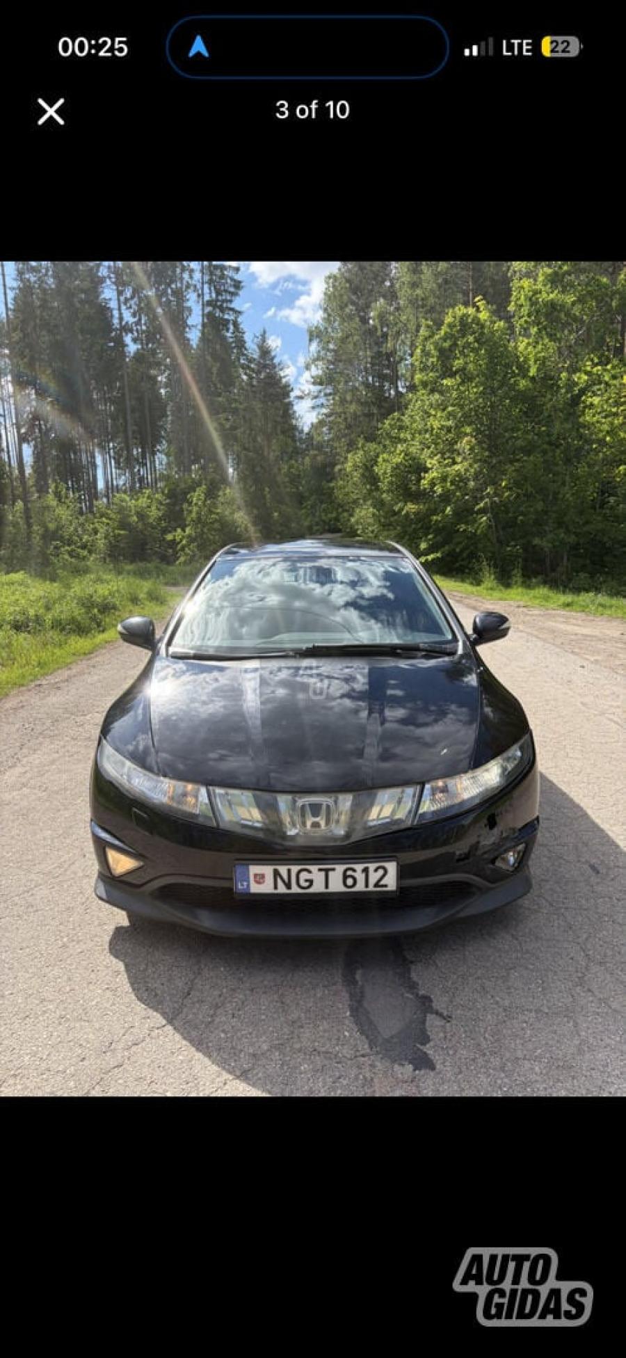 Black Honda Civic 2008 in Alytus, with an engine capacity of 2.00 L and mileage of 397 thousand km for 1450 €, photo 10 on AUTOMOTO.COM.LV
