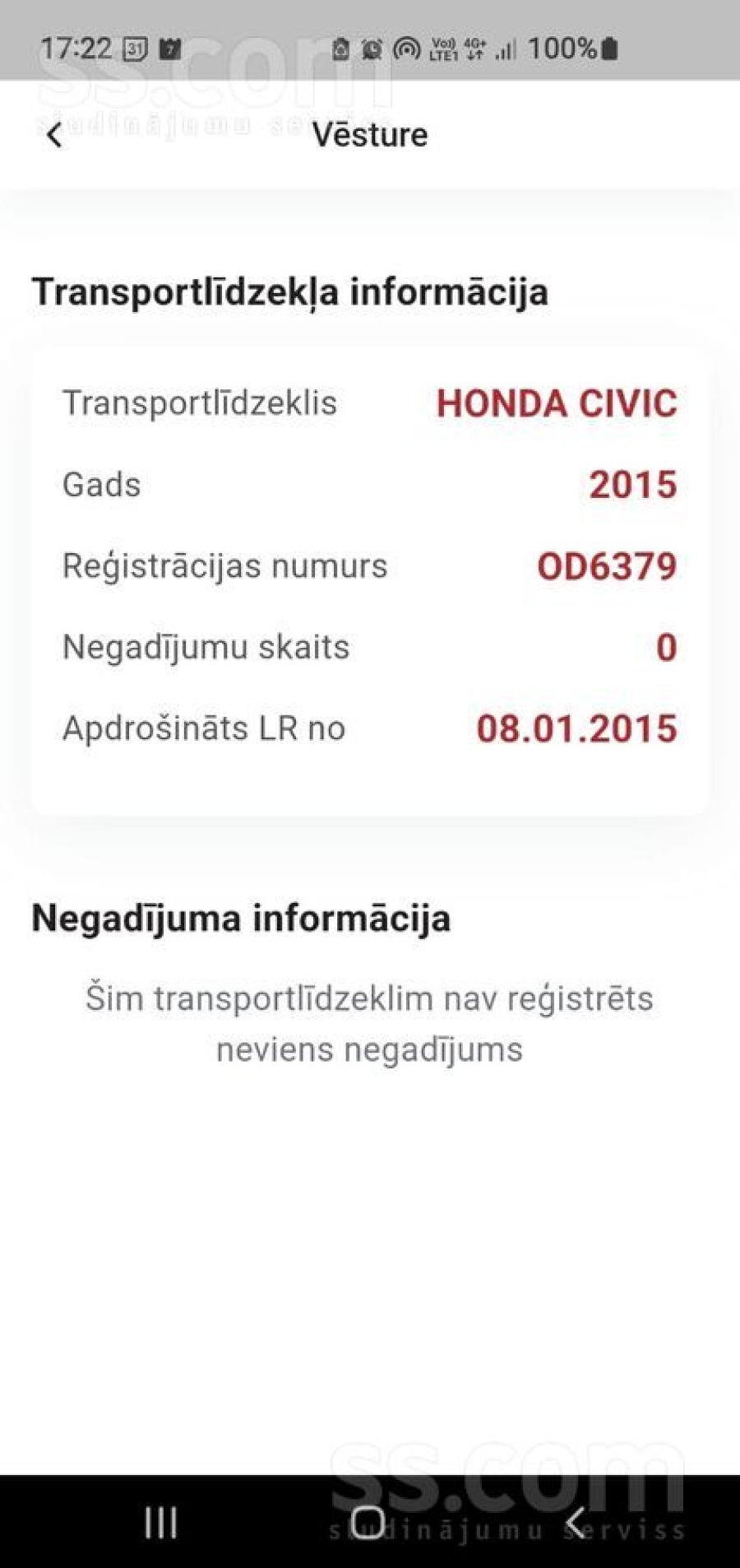 Melns Honda Civic 2015 Rīga, ar dzinēja tilpumu 1.40 L un nobraukumu 172 tūkst. km par 6500 €, foto 9 vietnē AUTOMOTO.COM.LV