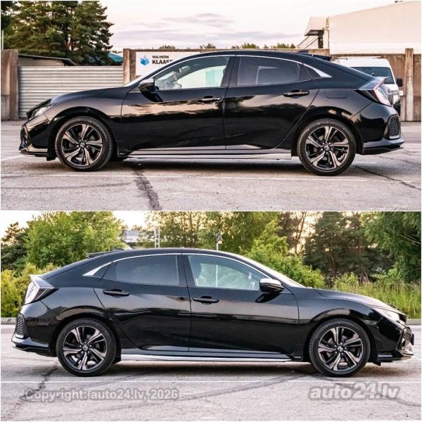 Black Honda Civic 2018 in Tallinn, with an engine capacity of 1.60 L and mileage of 208 thousand km for 13999 €, photo 5 on AUTOMOTO.COM.LV