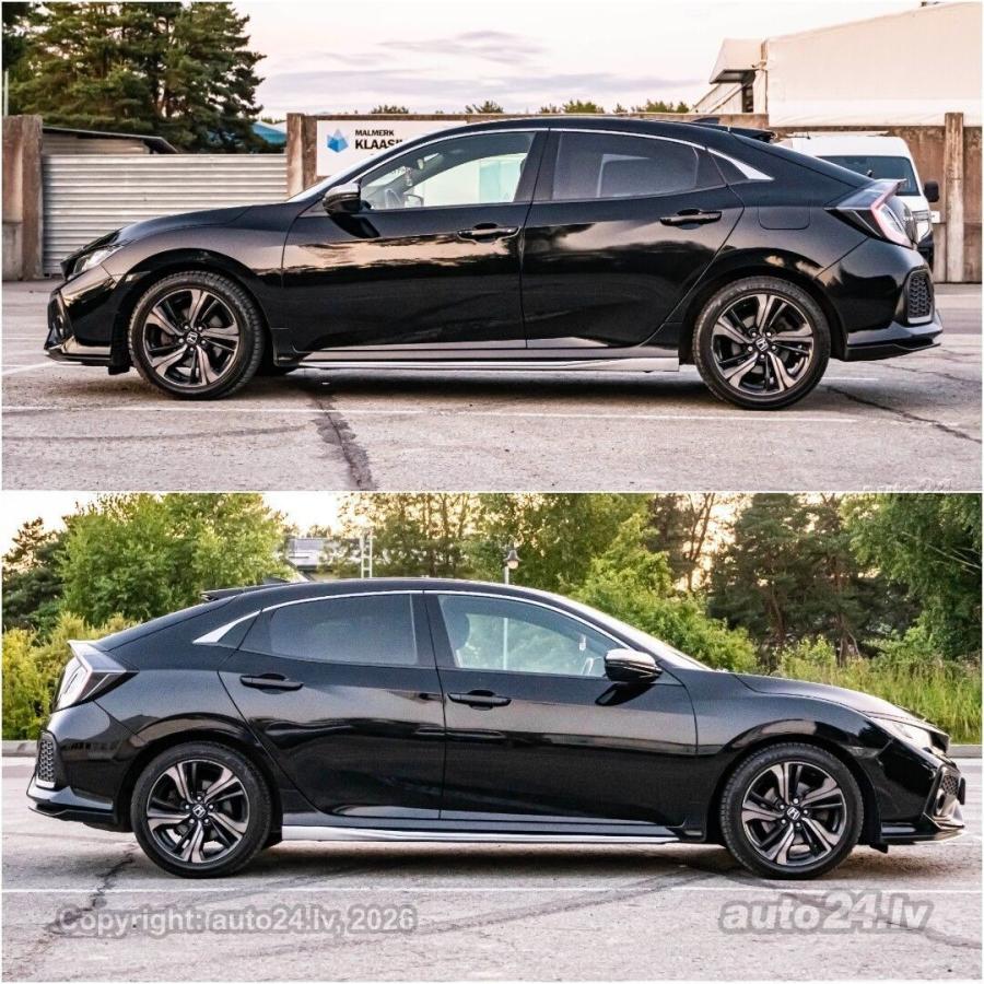 Black Honda Civic 2018 in Tallinn, with an engine capacity of 1.60 L and mileage of 208 thousand km for 13999 €, photo 6 on AUTOMOTO.COM.LV