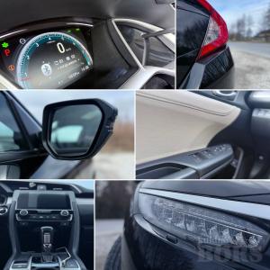 Black Honda Civic 2018 in Tallinn, with an engine capacity of 1.50 L and mileage of 105 thousand km for 17090 €, photo 8 on AUTOMOTO.COM.LV
