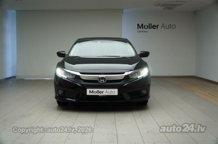 Black Honda Civic 2019 in Tallinn, with an engine capacity of 1.60 L and mileage of 121 thousand km for 14900 €, photo 2 on AUTOMOTO.COM.LV