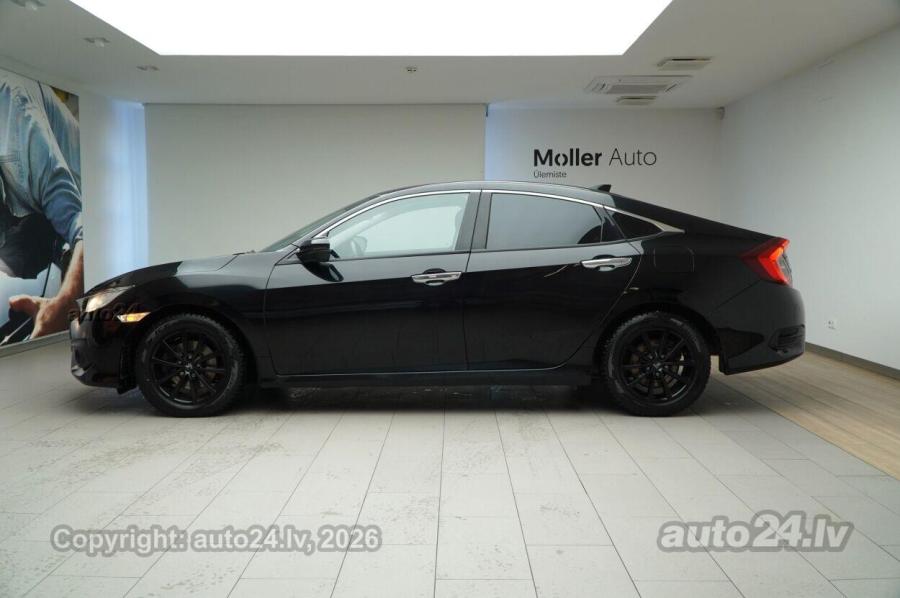 Black Honda Civic 2019 in Tallinn, with an engine capacity of 1.60 L and mileage of 121 thousand km for 14900 €, photo 3 on AUTOMOTO.COM.LV