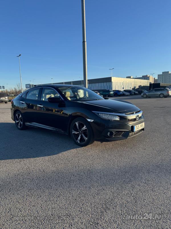 Black Honda Civic 2019 in Tallinn, with an engine capacity of 1.50 L and mileage of 64 thousand km for 19500 €, photo 2 on AUTOMOTO.COM.LV