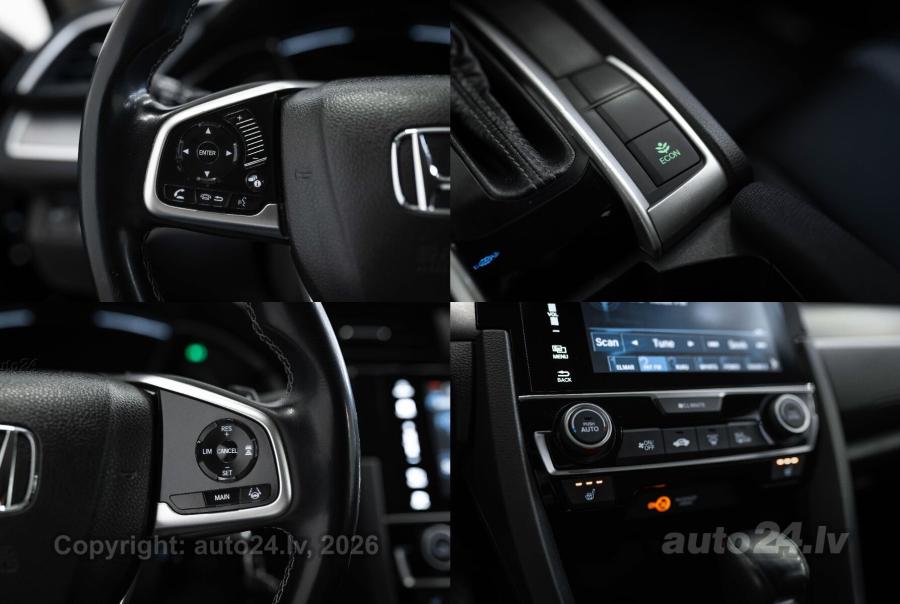 Black Honda Civic 2019 in Tallinn, with an engine capacity of 1.50 L and mileage of 76 thousand km for 13990 €, photo 23 on AUTOMOTO.COM.LV