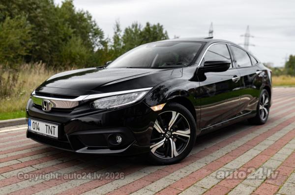 Black Honda Civic 2019 in Tallinn, with an engine capacity of 1.50 L and mileage of 216 thousand km for 11990 €, photo 1 on AUTOMOTO.COM.LV