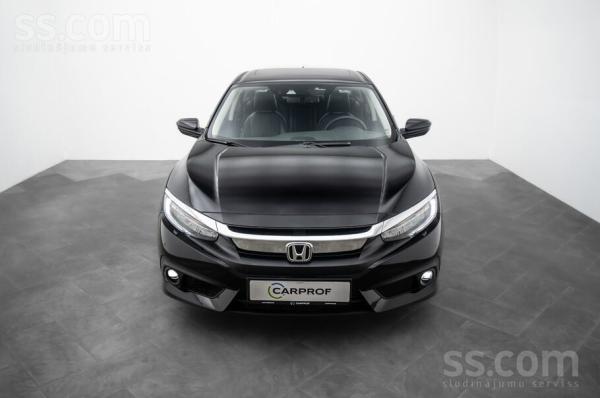 Black Honda Civic 2020 in Tallinn, with an engine capacity of 1.50 L and mileage of 109 thousand km for 14999 €, photo 2 on AUTOMOTO.COM.LV