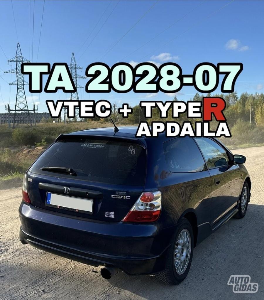Zils Honda Civic 2002 Viļņa, ar dzinēja tilpumu 1.60 L un nobraukumu 300 tūkst. km par 1340 €, foto 3 vietnē AUTOMOTO.COM.LV