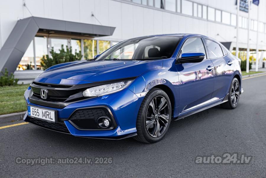 Blue Honda Civic 2017 in Tallinn, with an engine capacity of 1.50 L and mileage of 179 thousand km for 13990 €, photo 1 on AUTOMOTO.COM.LV