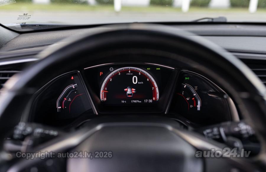 Blue Honda Civic 2017 in Tallinn, with an engine capacity of 1.50 L and mileage of 179 thousand km for 13990 €, photo 20 on AUTOMOTO.COM.LV