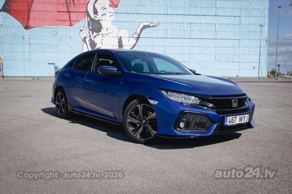 Blue Honda Civic 2018 in Tallinn, with an engine capacity of 1.50 L and mileage of 174 thousand km for 14999 €, photo 6 on AUTOMOTO.COM.LV