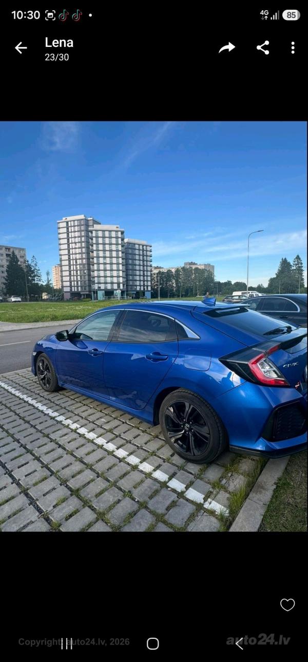 Zils Honda Civic 2018 Tallina, ar dzinēja tilpumu 1.00 L un nobraukumu 86 tūkst. km par 14900 €, foto 6 vietnē AUTOMOTO.COM.LV