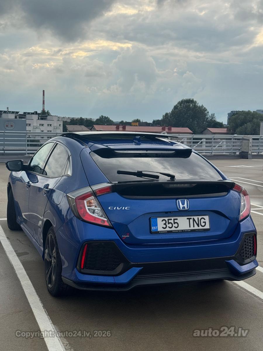 Blue Honda Civic 2018 in Tallinn, with an engine capacity of 1.00 L and mileage of 134 thousand km for 14900 €, photo 24 on AUTOMOTO.COM.LV