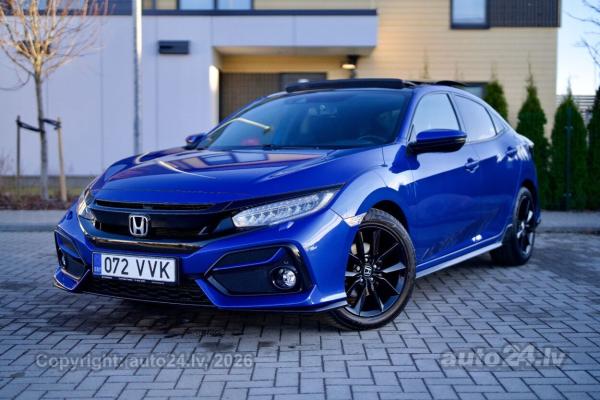 Blue Honda Civic 2021 in Tallinn, with an engine capacity of 1.50 L and mileage of 62 thousand km for 22900 €, photo 1 on AUTOMOTO.COM.LV