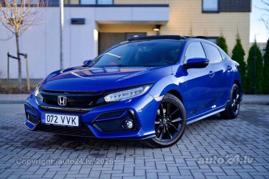 Blue Honda Civic 2021 in Tallinn, with an engine capacity of 1.50 L and mileage of 62 thousand km for 22900 €, photo 1 on AUTOMOTO.COM.LV
