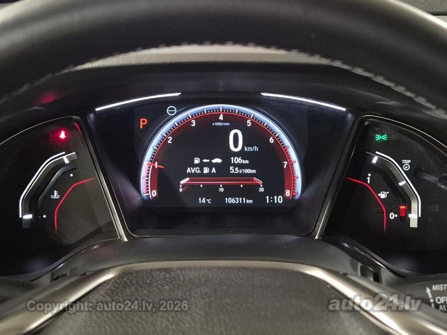 Blue Honda Civic 2021 in Tallinn, with an engine capacity of 1.50 L and mileage of 106 thousand km for 18990 €, photo 14 on AUTOMOTO.COM.LV